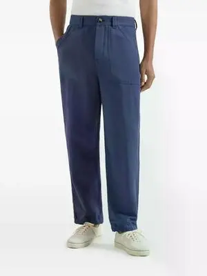 Brunello Cucinelli Linen And Cotton Drill Trousers With Patch Pockets