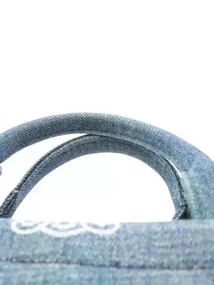 Celine 2023 Small Denim Cabas Thais Satchel - Blue