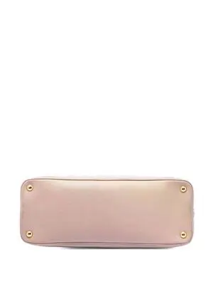 Prada Large Saffiano Lux Promenade Satchel - Brown