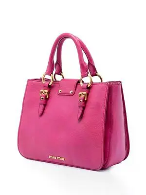 Miu Miu Goatskin Madras Satchel