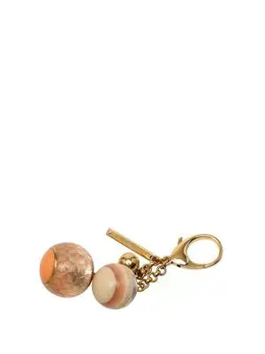 LOUIS VUITTON 2010-2025 Gold Plated And Resin Mini Lin Croisette Bag Charm Key Chain - Brown