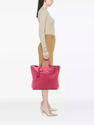Prada Vitello Daino Side Zip Convertible Tote Satchel