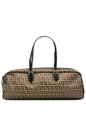 Fendi Silver Tone Travel Bags For Women
