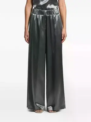 Peserico Fluid Satin Trousers - Green