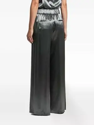 Peserico Fluid Satin Trousers - Green