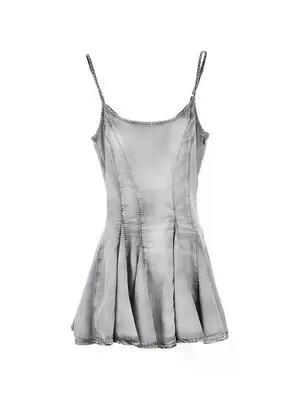 DIESEL® Pleated Mini Dress - Grey