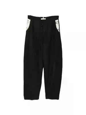 GG IN RED Pinstripe Trousers - Black