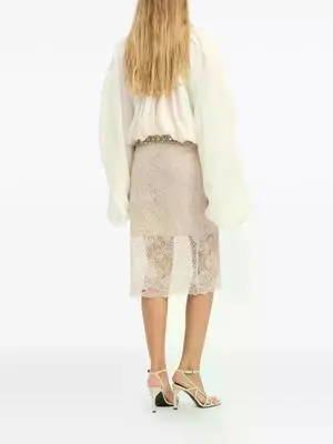 ROTATE BY BIRGER CHRISTENSEN Lace Midi Skirt