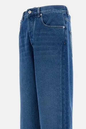 Bottega Veneta Turn-up Hem Wide Leg Jeans