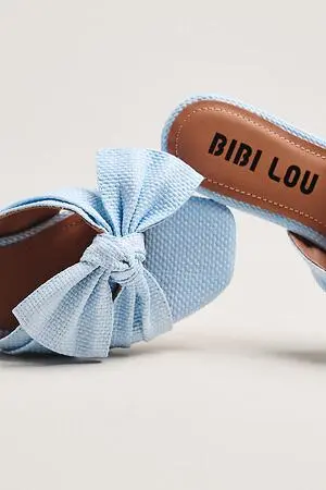 BIBI LOU Karsie Square-toe Slide Sandals - Celeste