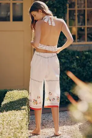 CELANDINE Printed Capri Pants