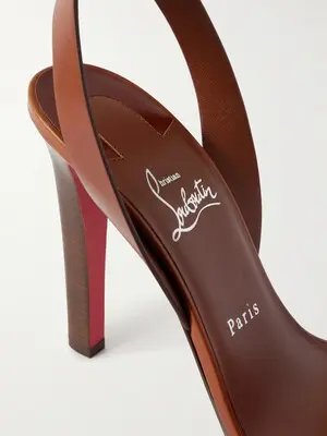 CHRISTIAN LOUBOUTIN Fanny Leather Platform Sandals - Brown