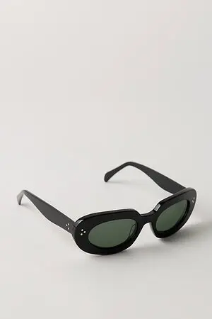 Free People Hazel Round Polarized Sunglasses - Black
