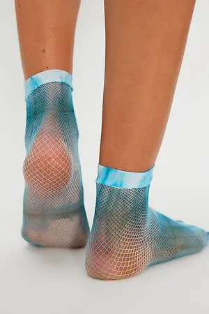 Maria La Rosa Tie Dye Ankle Socks - Blue