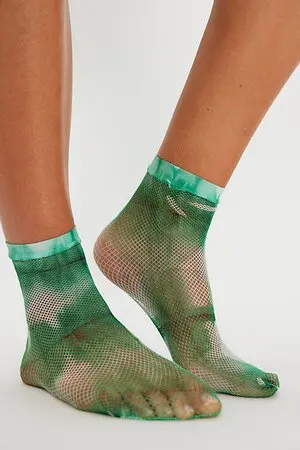 Maria La Rosa Tie Dye Ankle Socks Emerald