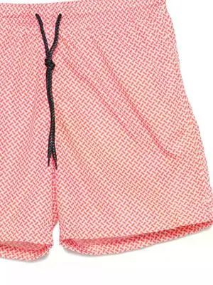 DRUMOHR Patterned Swim Shorts - Red