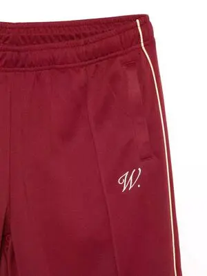 WALK IN PARIS Burgundy Track Pants With Side Stripe Detail