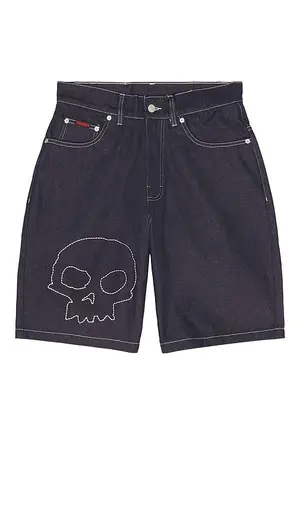 PLEASURES X Zero Skateboards Skull Jorts