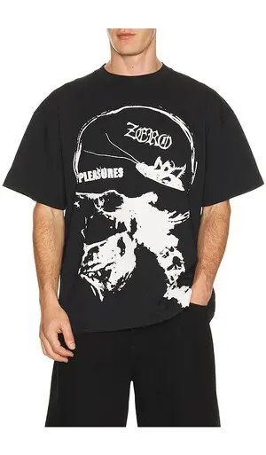 PLEASURES X Zero Skateboards Roaches T-shirt In . Also