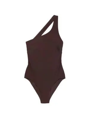 Bondi Born Colette One-shoulder Swimsuit - Brown
