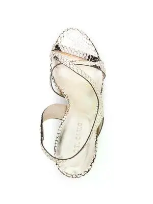 DEL CARLO Cannes 11527 Strappy Snake-effect Sandals