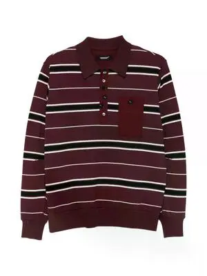 Undercover Striped Chest-pocket Polo Shirt - Red