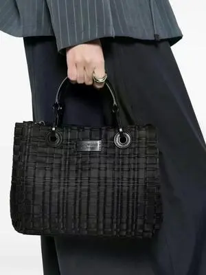 Emporio Armani Woven Top Handle Tote