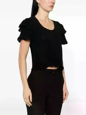 TWINSET Fitted Jumper With Ruffle Sleeves