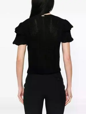 TWINSET Fitted Jumper With Ruffle Sleeves