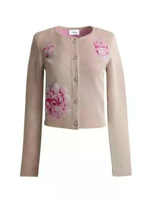 St. John Jacquard Knit Jacket - Neutrals