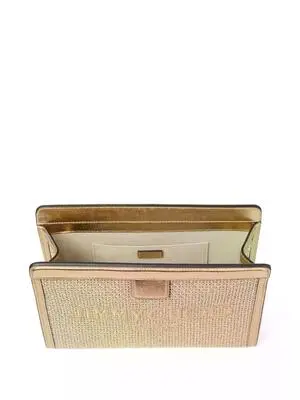 JIMMY CHOO Avenue Logo Clutch - Neutrals