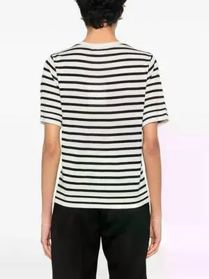 Soft Goat Striped T-shirt - Neutrals