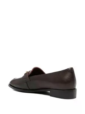 LINDA BAUMANN Gold-tone Hardware Loafers