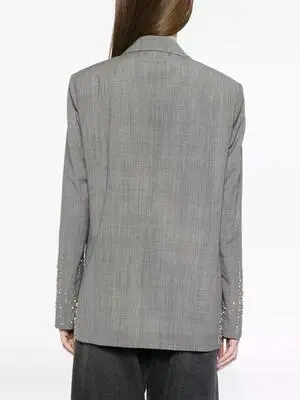 GOLDEN GOOSE Checked Embellishment Jacket - Grey