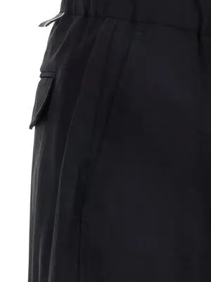 LOW BRAND Elasticated-waist Wool Trousers - Black