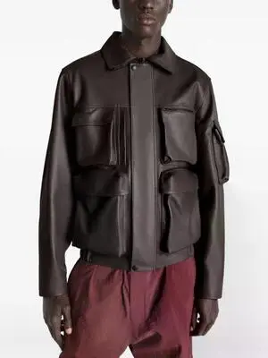 LEMAIRE Multi-pocket Leather Jacket