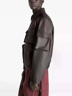 LEMAIRE Multi-pocket Leather Jacket