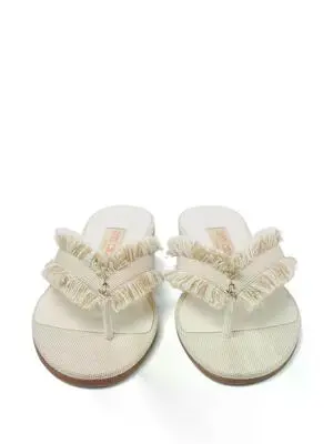 JIMMY CHOO Bay Flat Sandals - Neutrals