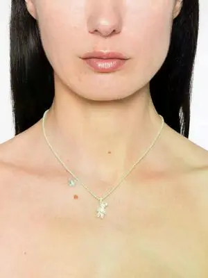 YVMIN Bear Flower-charm Necklace