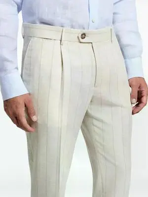 Peserico Striped Pleated Trousers