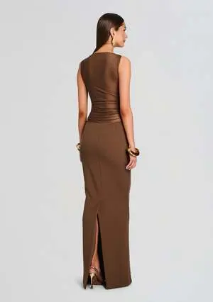 SEROYA Marla Maxi Dress - Sable Brown