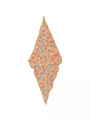 Bimba Y Lola Paisley-print Diamond Scarf - Yellow