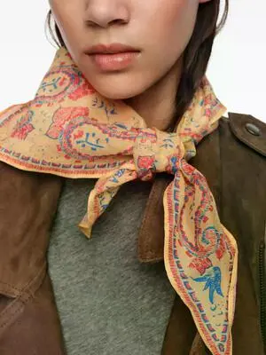 Bimba Y Lola Paisley-print Diamond Scarf