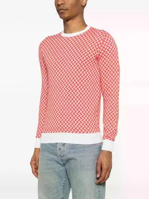 DRUMOHR Geometric-pattern Sweater - Red