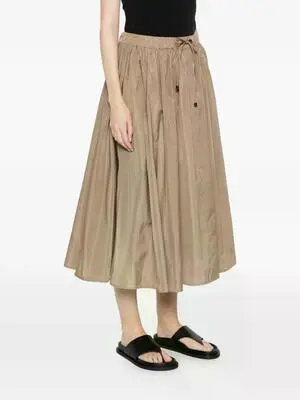 Max Mara Gathered Midi Skirt - Neutrals