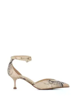 SERGIO LEVANTESI Décolleté Camelia 6 Aspis Snakeskin Pumps - Neutrals