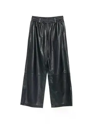UTZON Elasticated Waist Leather Trousers