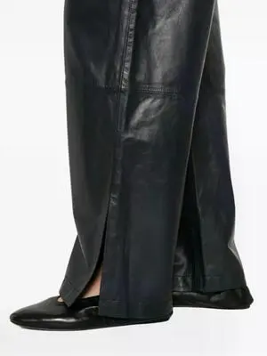 UTZON Elasticated Waist Leather Trousers