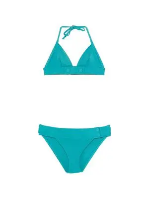 ERES Button-Embellished Bikini Blue