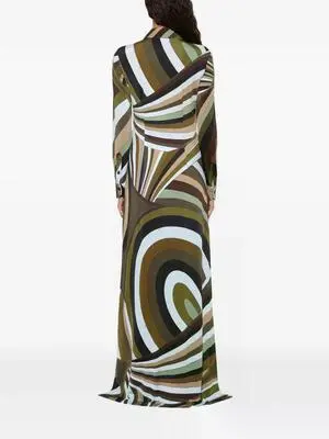 Emilio Pucci Iride-print Chemisier Dress - Green